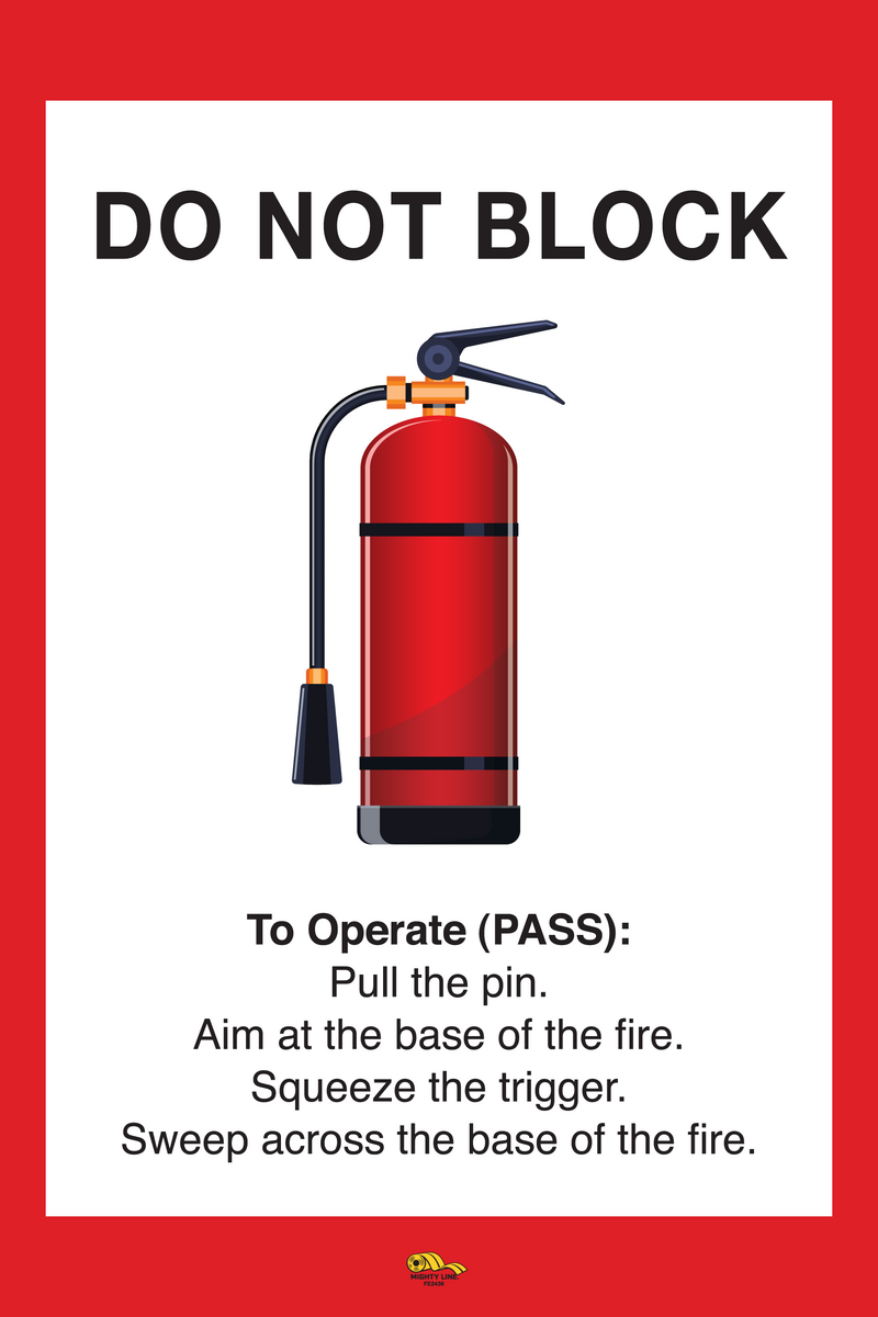 Fire Extinguisher Sign | Do Not Block Fire Extinguisher Sign ...